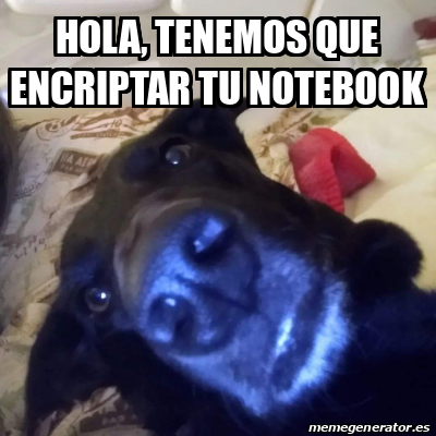 Meme Personalizado - HOLA, TENEMOS QUE ENCRIPTAR TU NOTEBOOK - 33158825