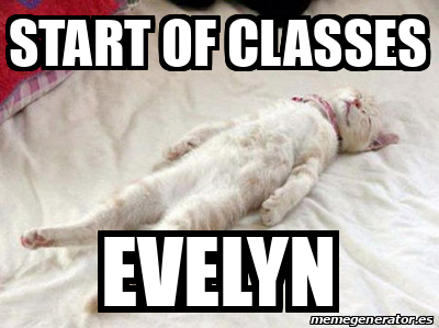 Meme Personalizado - start of classes Evelyn - 33164010