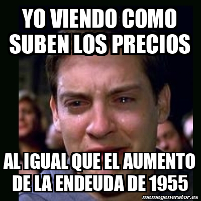 Meme crying peter parker - Yo viendo como suben los precios Al igual ...