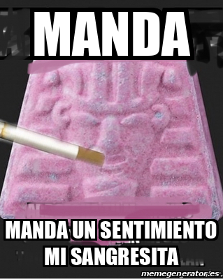 Meme Personalizado - manda manda un sentimiento mi sangresita - 33172125