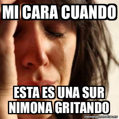 Meme Problems - Mi cara cuando Esta es una sur nimona gritando - 33172433