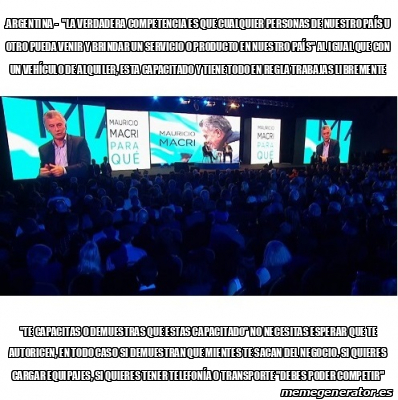 Meme Personalizado - .argentina - "la verdadera competencia es que ...