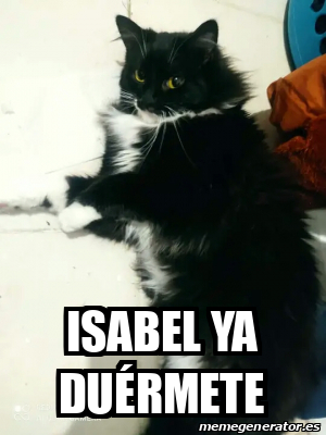 Meme Personalizado - Isabel ya duérmete - 33179285