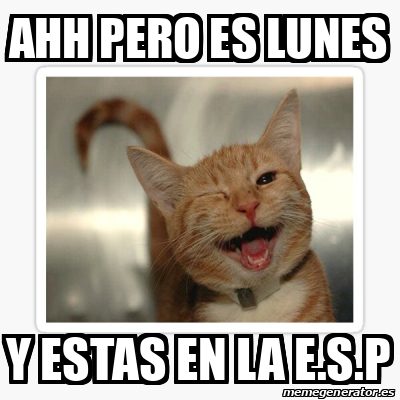 Meme Personalizado - ahh pero es lunes y estas en la e.s.p - 33183309