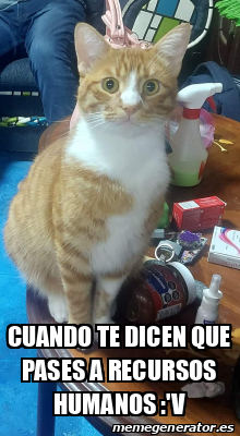 Meme Personalizado - Cuando te dicen que pases a Recursos humanos :'v ...
