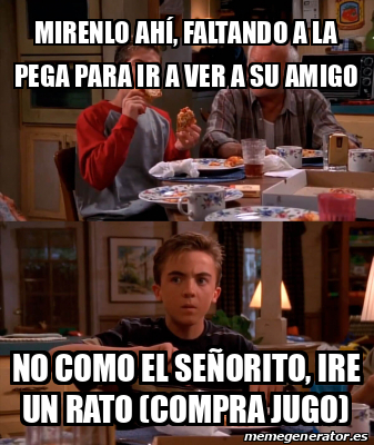Meme Personalizado - Mirenlo ahí, faltando a la pega para ir a ver a su ...