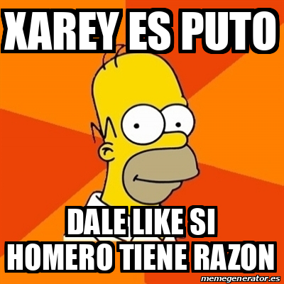 Meme Homer - xarey es puto dale like si homero tiene razon - 33196263
