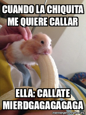 Meme Personalizado - Cuando la chiquita me quiere callar Ella: Callate ...