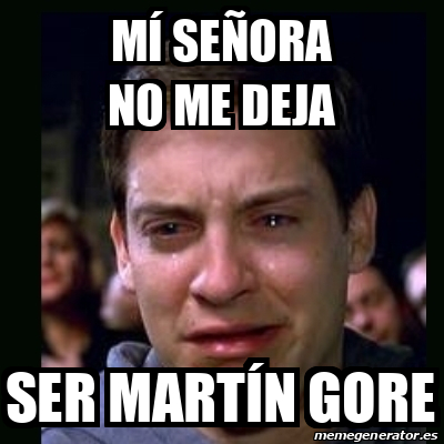 Meme crying peter parker - Mí señora no me deja Ser Martín Gore - 33199336