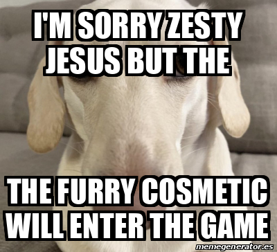 Meme Personalizado - I'm sorry zesty jesus but the The furry cosmetic ...