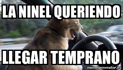 Meme Personalizado - la ninel queriendo llegar temprano - 33202571