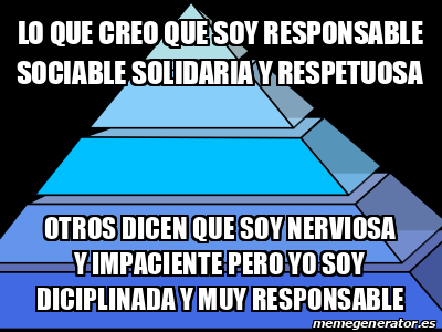 Meme Personalizado - lo que creo que soy responsable sociable solidaria ...