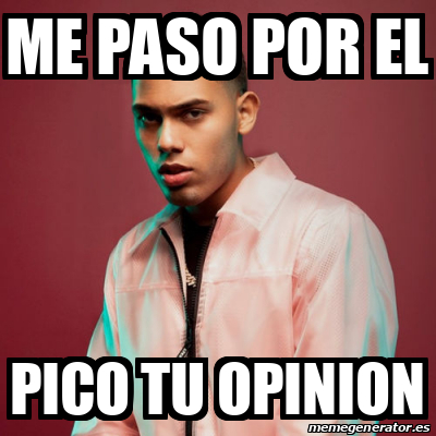 Meme Personalizado - ME PASO POR EL PICO TU OPINION - 33213081