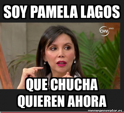 Meme Personalizado - SOY PAMELA LAGOS QUE CHUCHA QUIEREN AHORA - 33213267