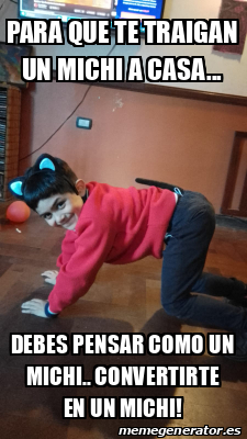 Meme Personalizado - Para que te traigan un michi a casa... Debes ...