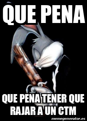 Meme Personalizado - Que pena Que pena tener que rajar a un ctm - 33225942