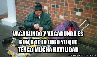 Meme Personalizado - vagabundo y vagabunda es con b te lo digo yo que ...
