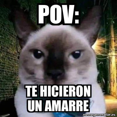 Meme Personalizado - Pov: Te hicieron un amarre - 33235371