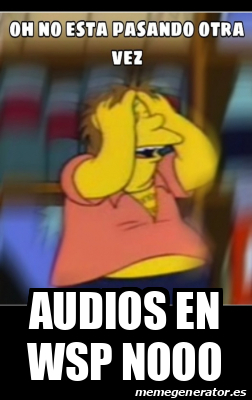 Meme Personalizado - audios en wsp nooo - 33237393