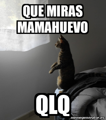 Meme Personalizado - QUE MIRAS MAMAHUEVO QLQ - 33238562