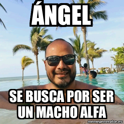 Meme Personalizado - Ángel Se busca por ser un Macho alfa - 33239740