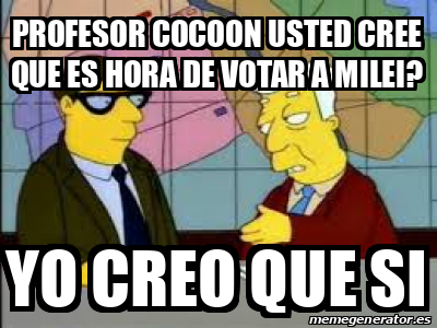 Meme Personalizado - Profesor Cocoon usted cree que es hora de votar a ...