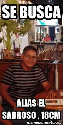 Meme Personalizado - Se busca Alias el sabroso , 18cm - 33242696