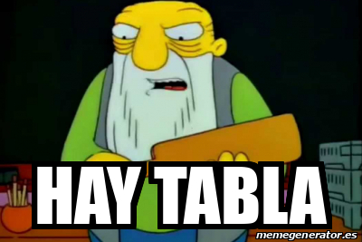Meme Personalizado - Hay tabla - 33245013