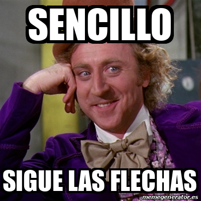 Meme Willy Wonka - Sencillo Sigue las flechas - 33245397