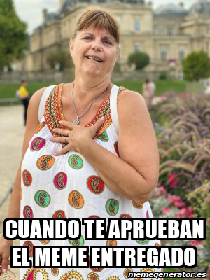 Meme Personalizado - cuando te aprueban el meme entregado - 33247355