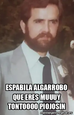 Meme Personalizado - ESPABILA ALGARROBO QUE ERES MUUUY TONTOOOO ...