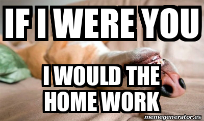 Meme Personalizado - if i were you i would the home work - 33253587