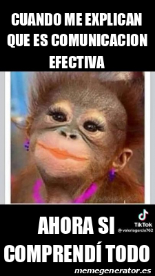 Meme Personalizado - cuando me explican que es comunicacion efectiva ahora si comprendí todo ...