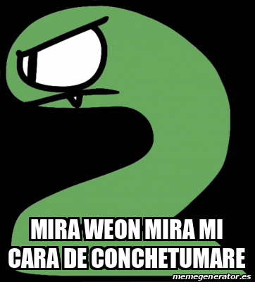 Meme Personalizado - mira weon mira mi cara de conchetumare - 33255432