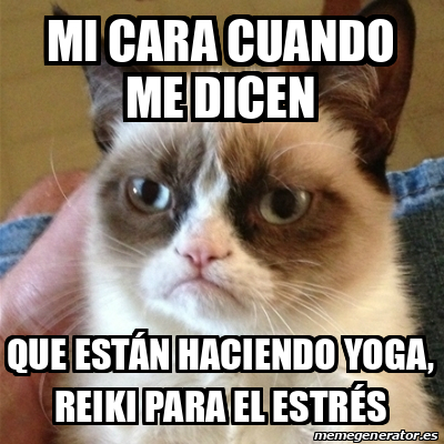 Meme Grumpy Cat - Mi cara cuando me dicen Que están haciendo Yoga ...