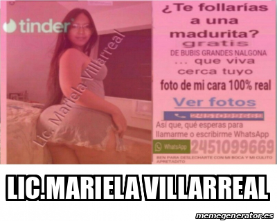 Meme Personalizado - Lic.Mariela Villarreal - 33256100
