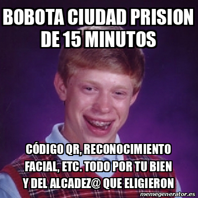 Meme Bad Luck Brian - Bobota ciudad prision de 15 minutos Código qr ...