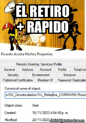 Meme Personalizado - el retiro + rapido - 33262744