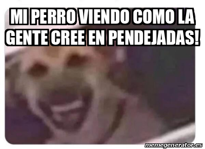 Meme Personalizado - mi perro viendo como la gente cree en pendejadas ...
