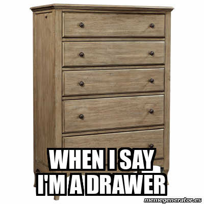 Meme Personalizado - When i say i'm a drawer - 33279210
