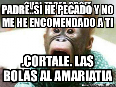 Meme Personalizado - padre..si he pecado y no me he encomendado a ti ...