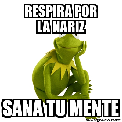 Meme Kermit the frog - Respira por la nariz Sana tu mente - 33303207