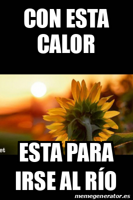 Meme Personalizado - Con esta calor Esta para irse al Río - 33308928