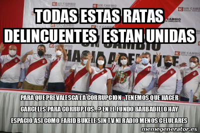 Meme Personalizado - TODAS ESTAS RATAS DELINCUENTES ESTAN UNIDAS PARA ...