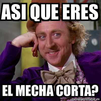 Meme Willy Wonka - Asi que eres el Mecha corta? - 33311706