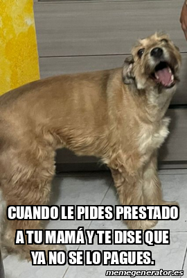 Meme Personalizado - Cuando le pides prestado a tu mamá y te dise que ...