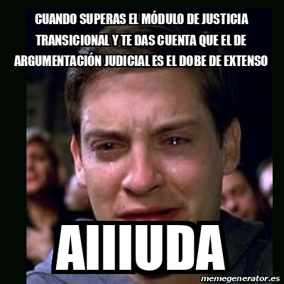 Meme crying peter parker - Cuando superas el módulo de Justicia ...