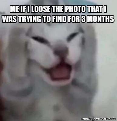 Meme Personalizado - me if i loose the photo that i was trying to find ...