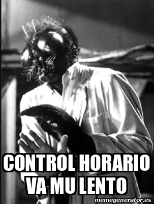 Meme Personalizado - CONTROL HORARIO VA MU LENTO - 33325782