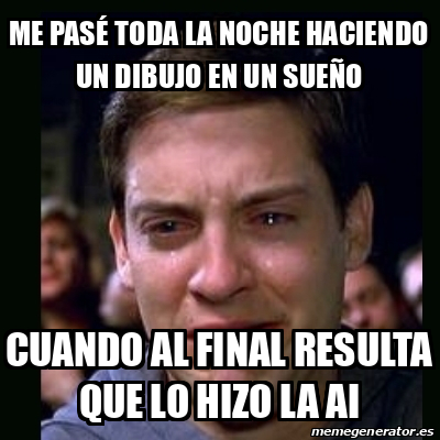 Meme crying peter parker - Me pasé toda la noche haciendo un dibujo en ...